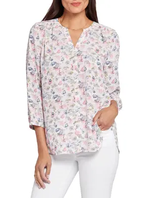 NYDJ NYDJ Pintuck Blouse Rosebuds
