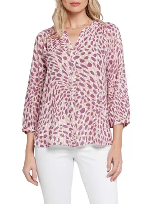 NYDJ NYDJ Pintuck Blouse Sandcastles