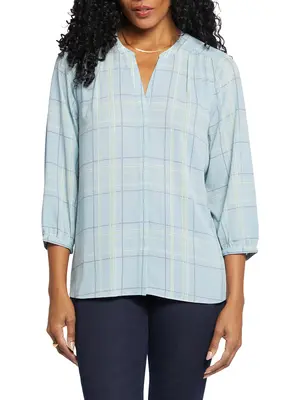 NYDJ NYDJ Pintuck Blouse Wembley Plaid