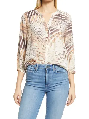 NYDJ NYDJ Pintuck Blouse Wild Thing