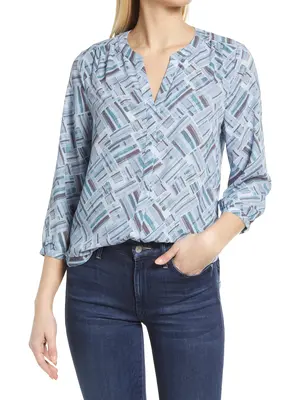 NYDJ NYDJ Pintuck Blouse Wintertide