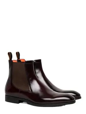 Santoni Detoxify Chelsea Boot - Burgundy Leather
