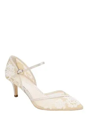 BELLA BELLE Candice Embroidered Pumps - Nude