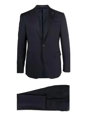 Tagliatore Single-breasted Wool Suit - Blue
