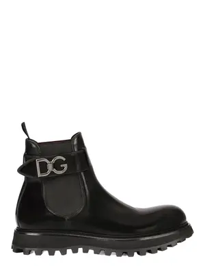 Dolce & Gabbana Chelsea Belted Boots - Black