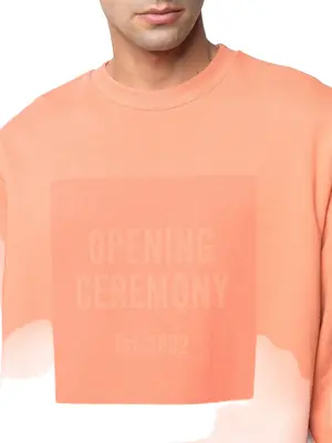 Opening Ceremony Box Logo Cotton Sweatshirt - Orange