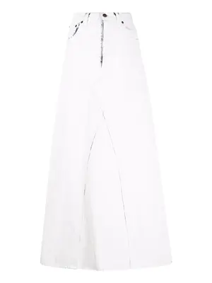 MAISON MARGIELA High-waisted Maxi Skirt - White