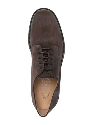 TOD'S Almond-toe Lace-up Derby Shoes - Brown