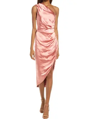 ELLIATT Elliatt Cassini One-Shoulder Dress Coral