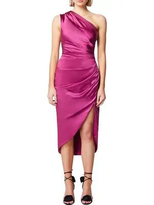 ELLIATT Elliatt Cassini One-Shoulder Dress Deep Berry