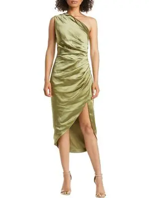 ELLIATT Elliatt Cassini One-Shoulder Dress Eucalyptus