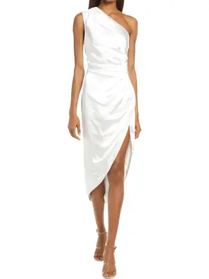 ELLIATT Elliatt Cassini One-Shoulder Dress Ivory
