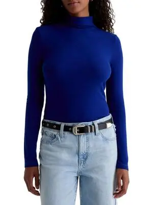 Ag Chels Ribbed Turtleneck Sweater - Endless Blue