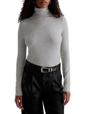 Ag Chels Ribbed Turtleneck Sweater - Heather Grey