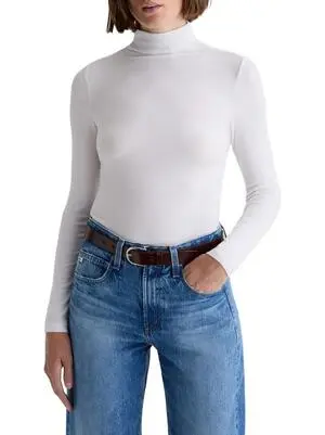 Ag AG Chels Ribbed Turtleneck Sweater Powder