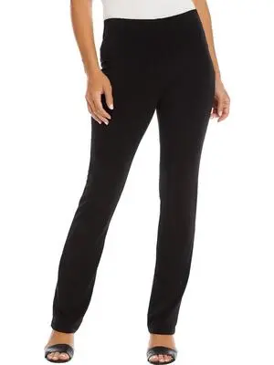 Karen Kane Travel Jersey Straight Leg Pants - Black