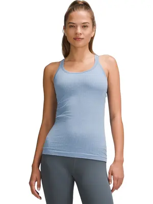 Lululemon Ebb To Street Tank Top Blue Willow