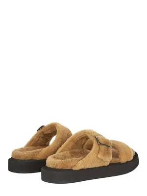 GIUSEPPE ZANOTTI Furry Him Sandals - Brown