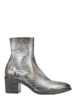 MADISON.MAISON Metallic Ankle Boots - Silver