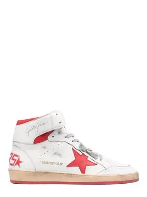 GOLDEN GOOSE Sky-star High-top Sneakers - White