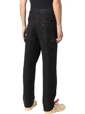 Palm Angels Logo-patch Trousers - Black