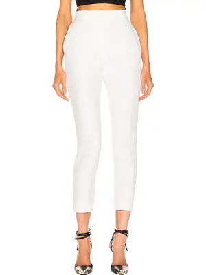 Alexander McQueen High-waisted Cigarette Pant - Ivory