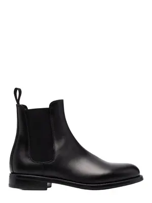 SCAROSSO Claudia Leather Chelsea Boots - Black