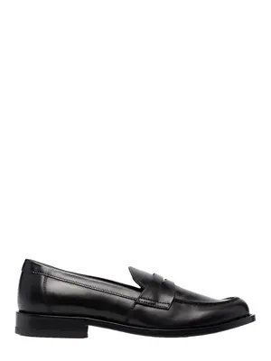 SCAROSSO Scarosso Harper Leather Penny Loafers Black