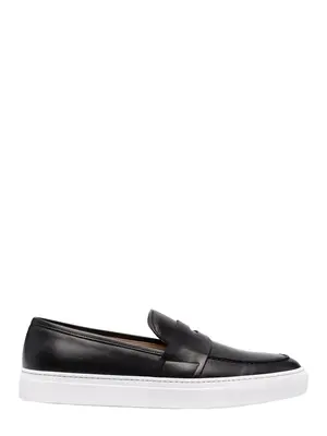 SCAROSSO Alberto Penny Loafers - Black