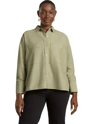 Everlane Boxy Oxford Shirt Moss