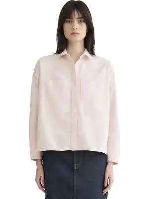 Everlane Boxy Oxford Shirt Rose Quartz Chambray