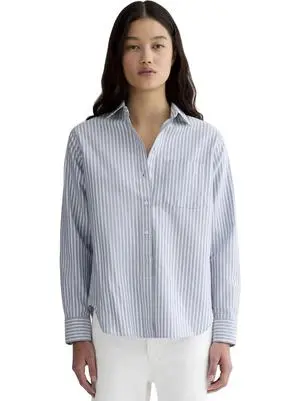 Everlane Oxford Shirt Bone/mazarine Blue