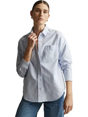 Everlane Oxford Shirt Periwinkle/white