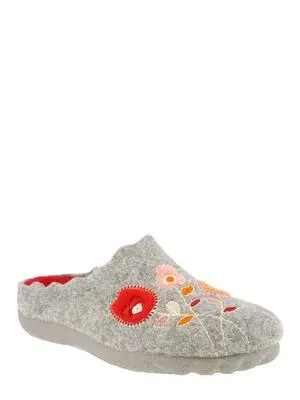 SPRING STEP SHOES Flexus By Spring Step Wildflower Slipper Grey