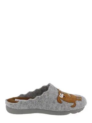 SPRING STEP SHOES Flexus By Spring Step Petlove Scuff Slippers Grey Multi