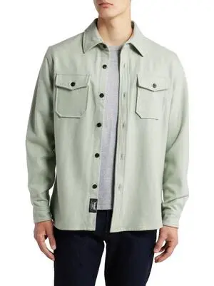 SCHOTT Cpo Wool Blend Work Shirt - Mint