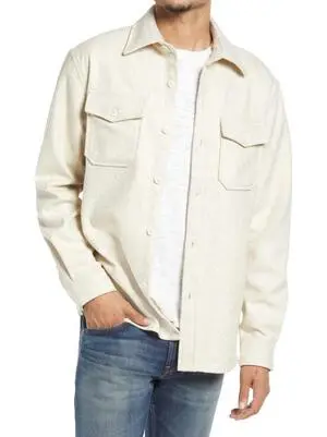 SCHOTT Cpo Wool Blend Work Shirt - Oatmeal