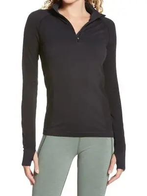 Sweaty Betty Athlete Seamless Half-Zip Top Black