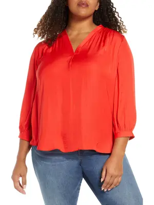 Vince Camuto Satin Blouse Fiesta