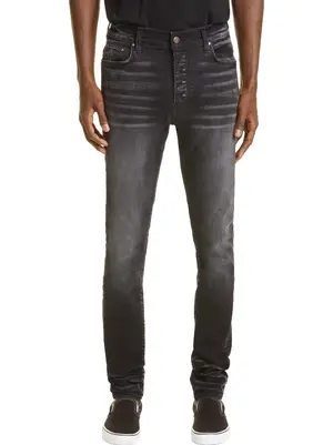 Amiri AMIRI Stack Slim Fit Jeans Aged Black