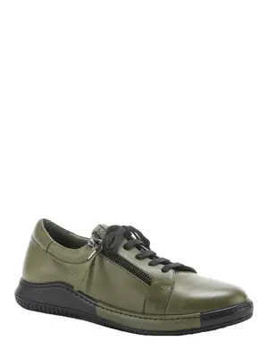 SPRING STEP SHOES Spring Step Yana Leather Sneakers Olive Green
