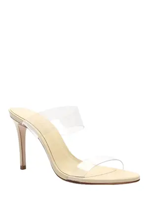 Schutz Ariella Stiletto Sandal Transparent Egg Shell Vinyl
