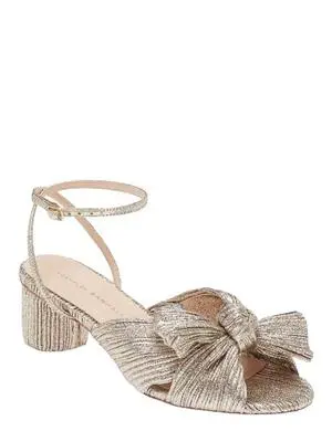 LOEFFLER RANDALL Dahlia Ankle-strap Knotted Sandals - Champagne