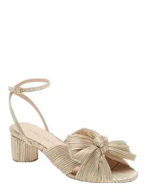 LOEFFLER RANDALL Dahlia Ankle-strap Knotted Sandals - Platinum