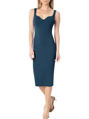 Dress The Population Dress The Population Sloane Sleeveless Sheath Dress Peacock Blue