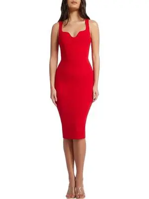 Dress The Population Dress The Population Sloane Sleeveless Sheath Dress Rouge