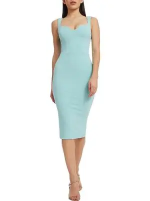 Dress The Population Dress The Population Sloane Sleeveless Sheath Dress Tranquil Blue