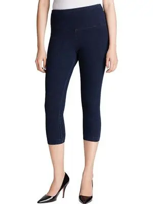 Lyssé Denim Capri Leggings In White Indigo