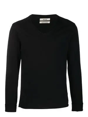 Zadig&Voltaire Monastir Long-sleeved T-shirt - Black