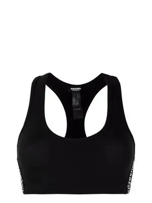 Dsquared2 Side Logo-print Sports Bra - Black